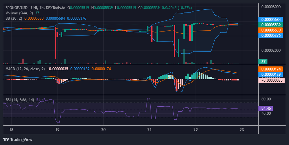$SPONGE (SPONGE/USD) Poised for Bullish Surge from $0.000055 Level